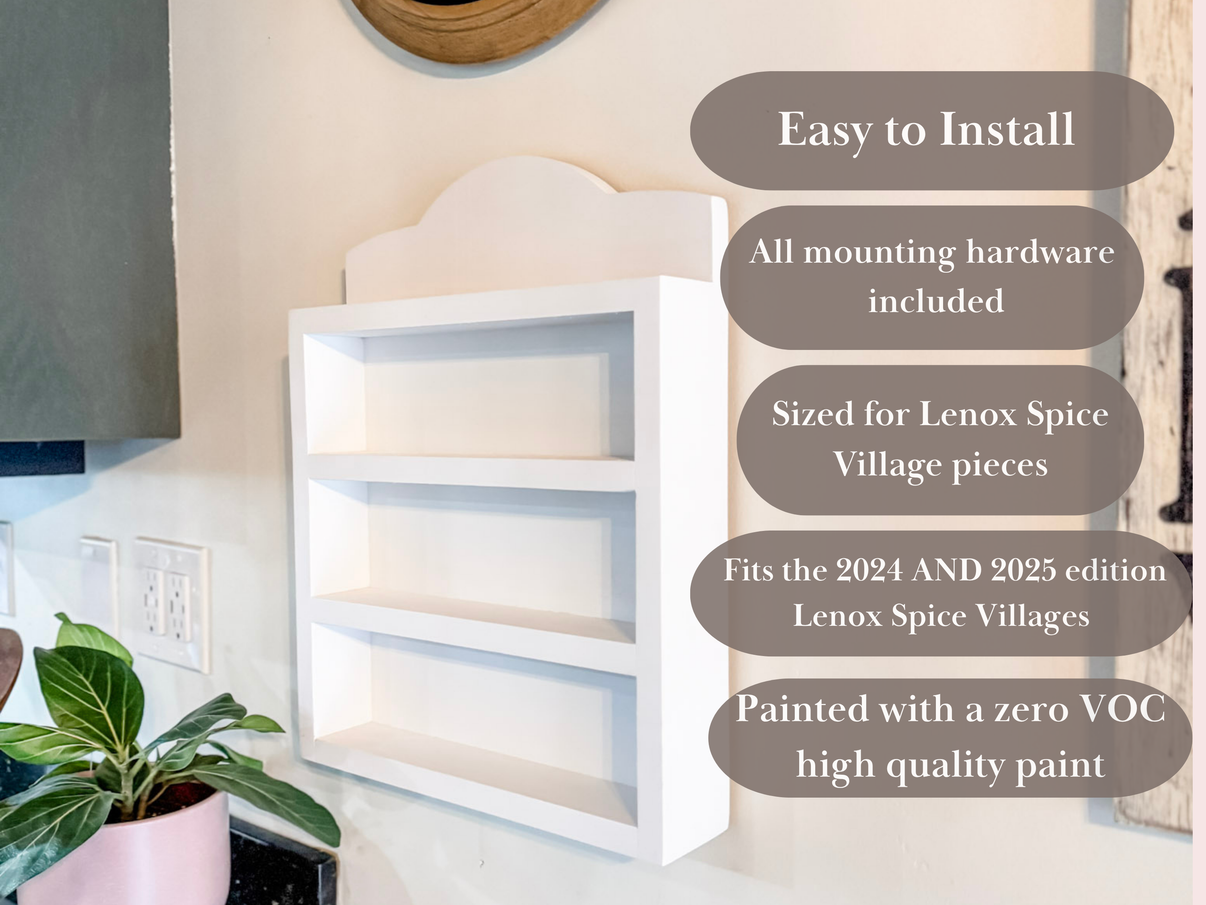 Painted Spice Rack Shelf for Lenox Spice Village – Rowe Station Woodworks