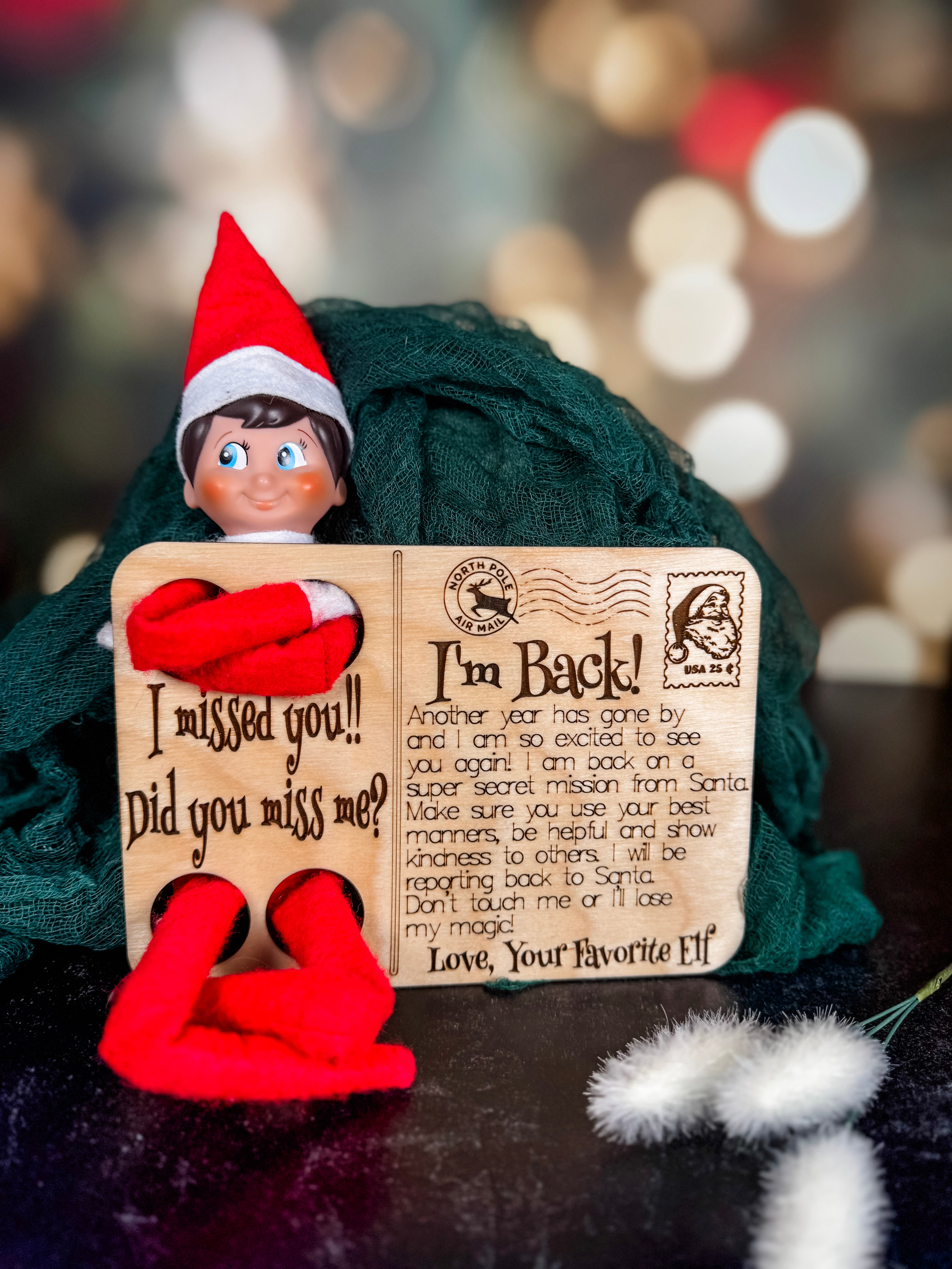 Elf Postcard – Rowe Station Woodworks