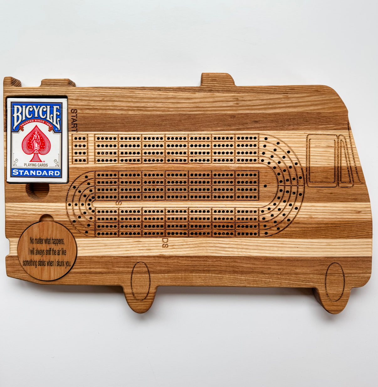 Motorcoach Cribbage Board – Rowe Station Woodworks