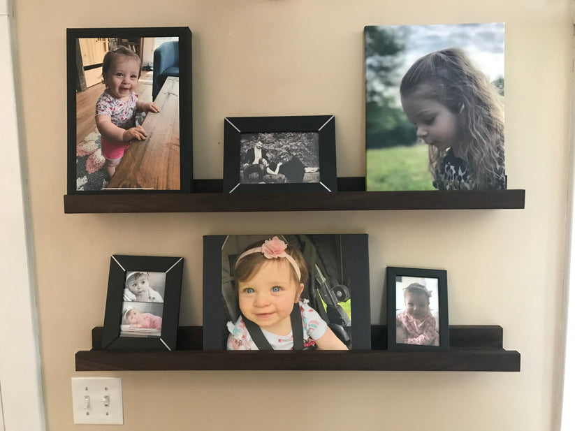 Solid Walnut Picture Ledge – Rowe Station Woodworks