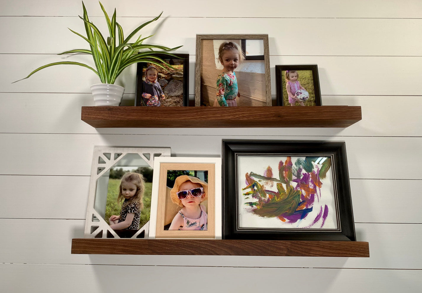 Solid Walnut Picture Ledge – Rowe Station Woodworks